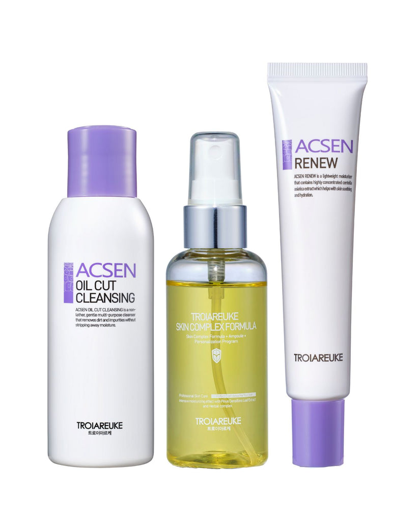 スターターセット（オイルカットクレンジング120ml、選べるH+カクテルアンプル70ml、リニュー25ml） – TROIAREUKE｜トロイアルケ